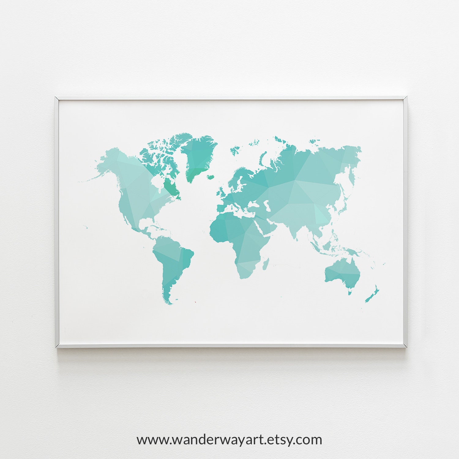 World Map Wall Art Travel Map World Map Poster Geometric | Etsy
