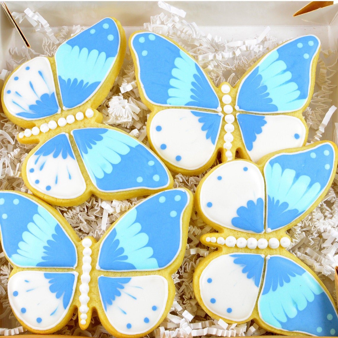 4 papillons dans un ensemble de biscuits à la vanille ou au - Etsy France