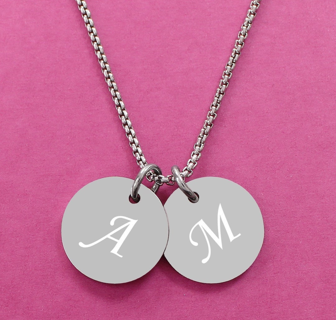 Necklace With Letters Initials Letter Chain Silver Necklace With ...