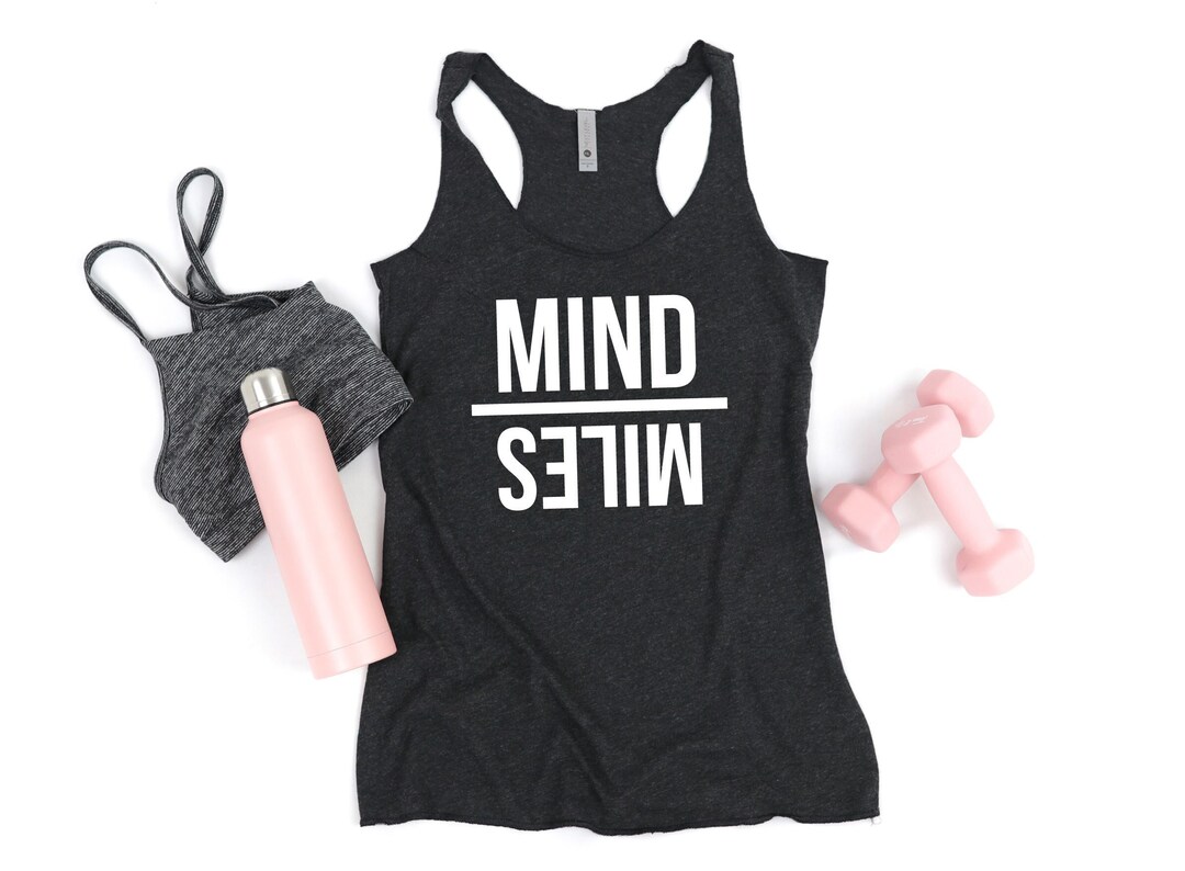 Mind Over Miles Workout Tank Top, Running Tank, Workout Tank, Fitness ...