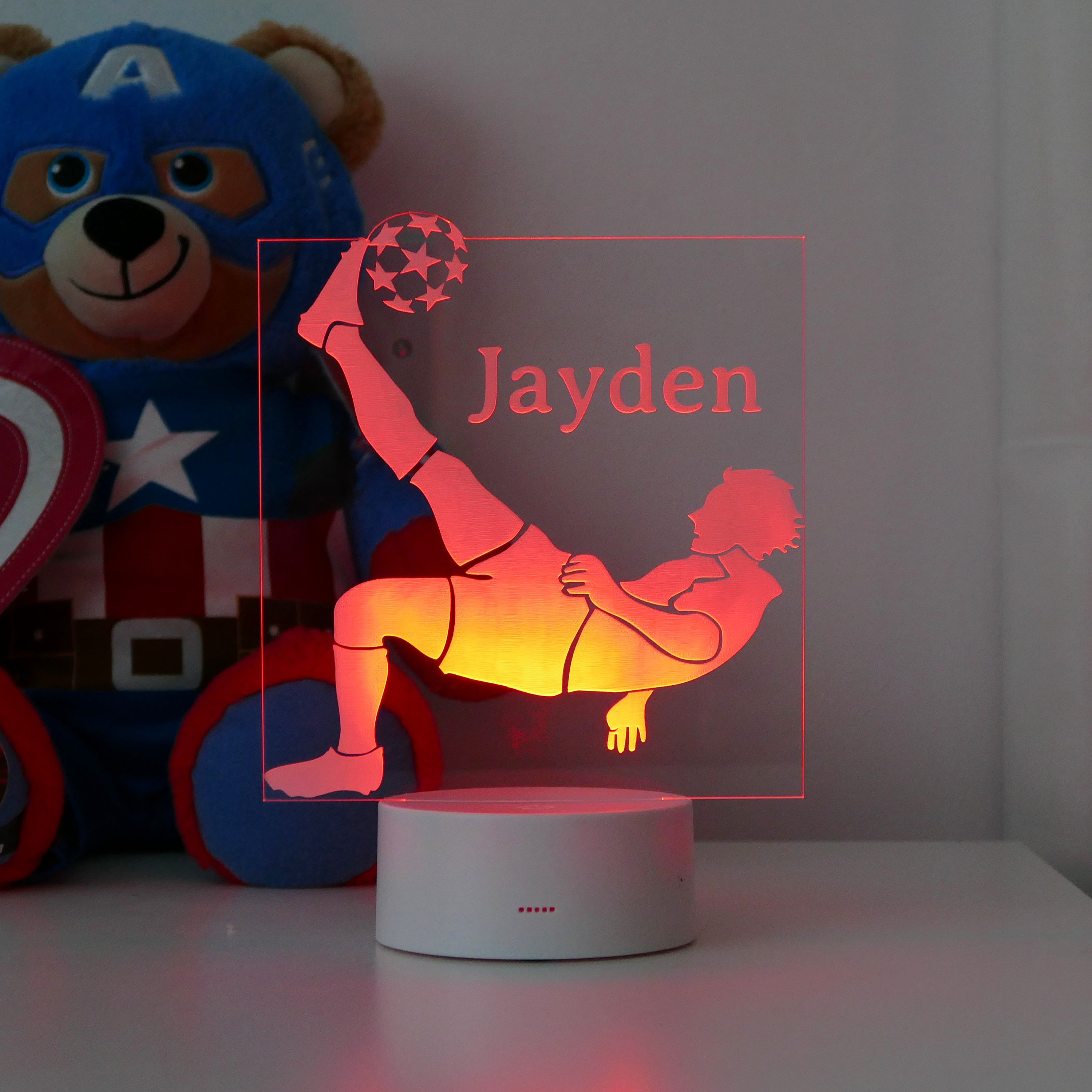 Personalised Football Night Light Football Night Lamp - Etsy UK