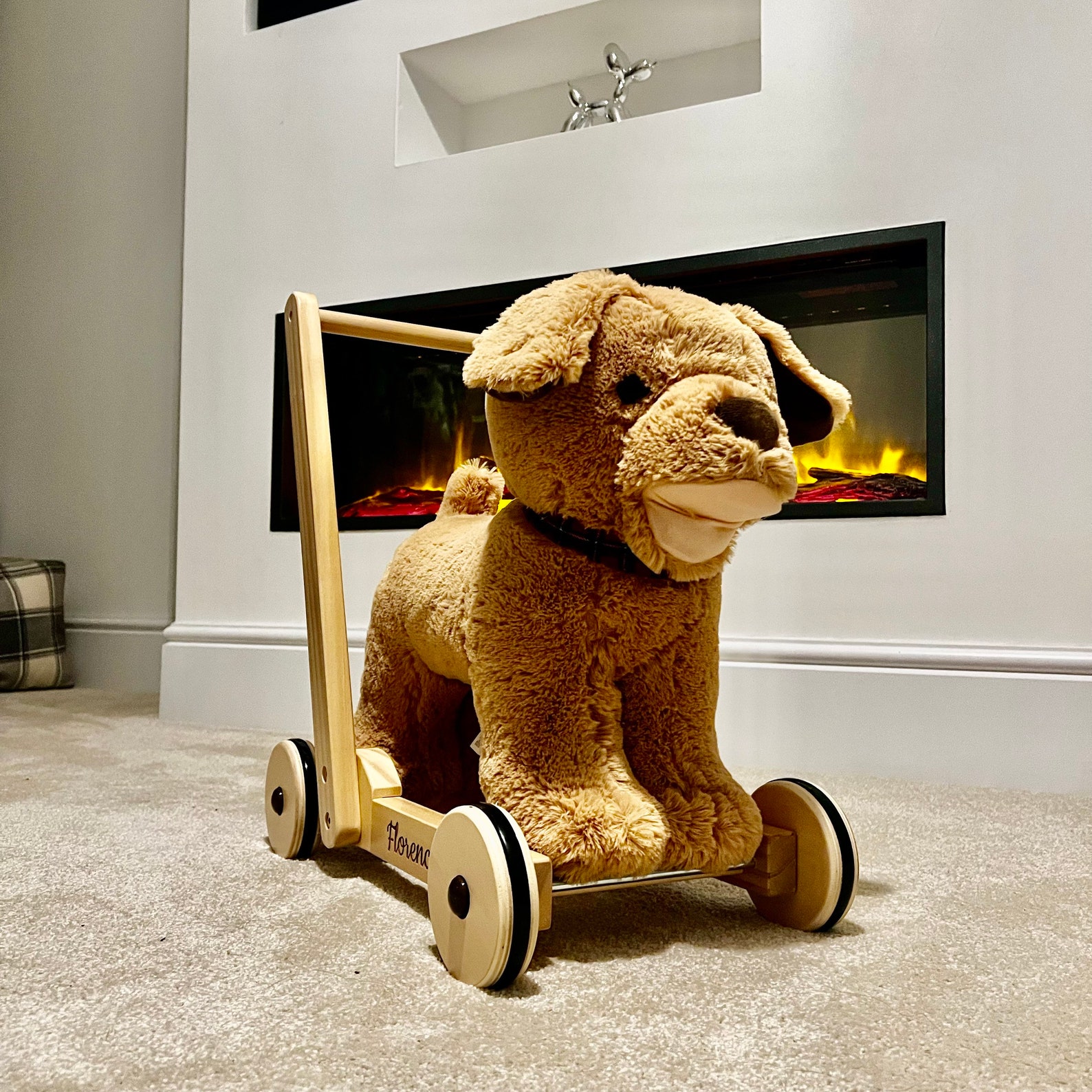 Personalised Dexter Dog Baby Walker | Plush Push Along Toys - Etsy