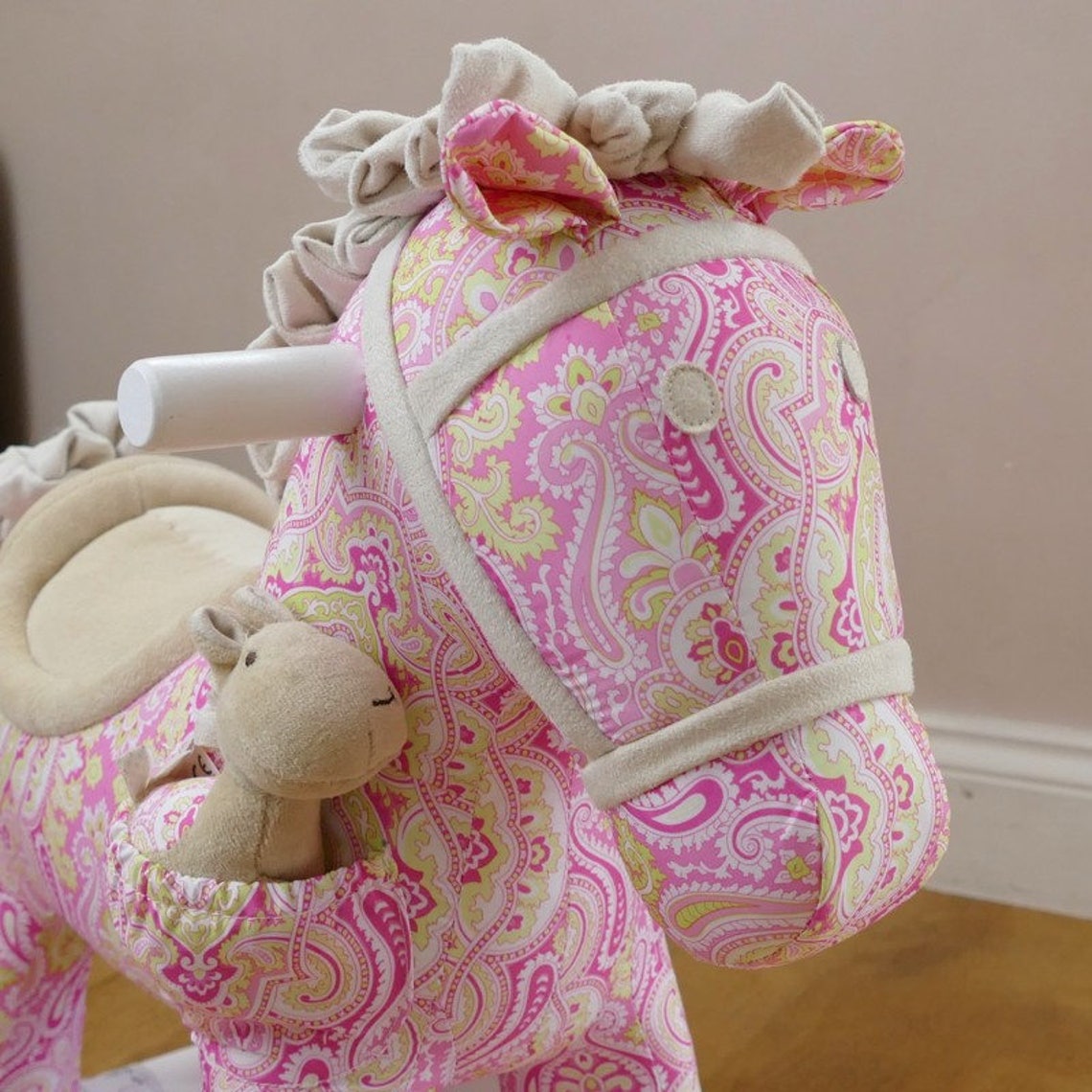 Pink Children's Rocking Horse Personalised 1st - Etsy