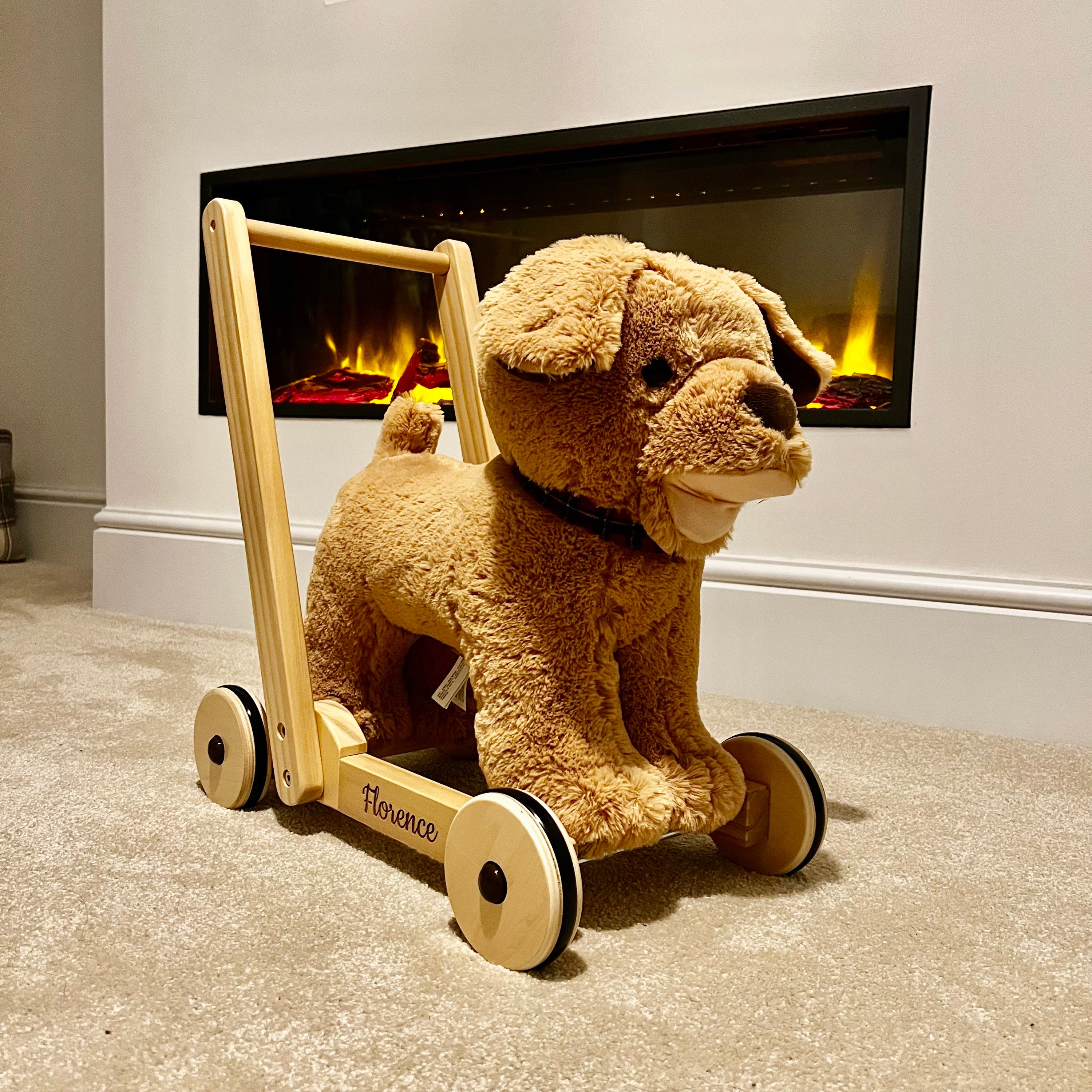 Personalised Dexter Dog Baby Walker | Plush Push Along Toys - Etsy