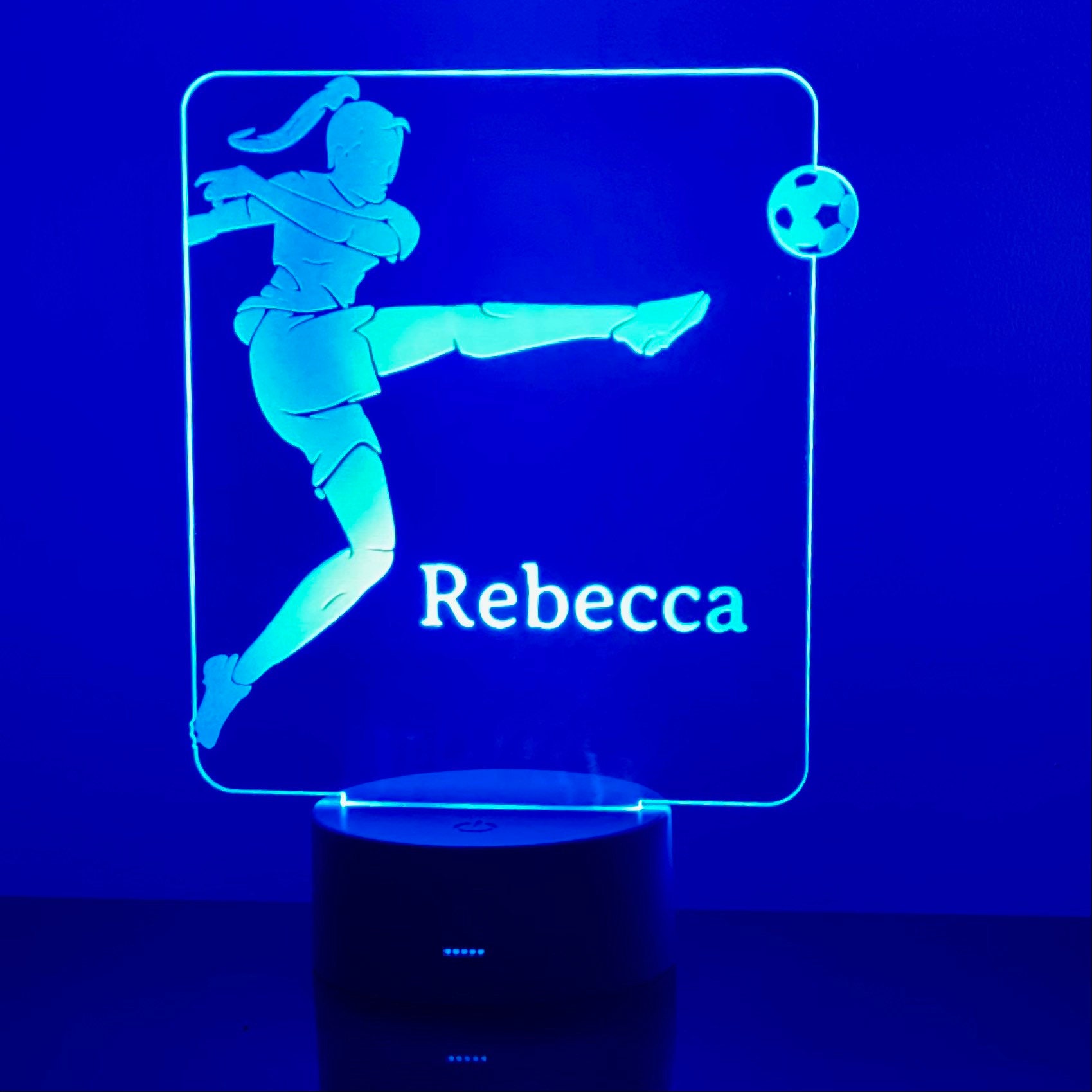 Personalised Football Night Light Football Night Lamp - Etsy UK