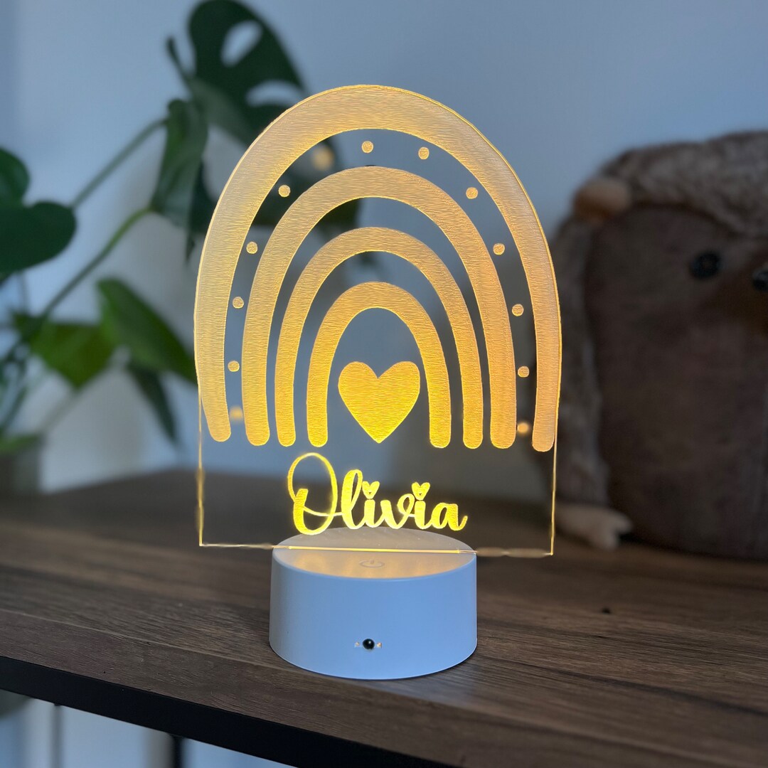 Rainbow Night Light | Personalised Rainbow Night Light | Sensory Lights ...