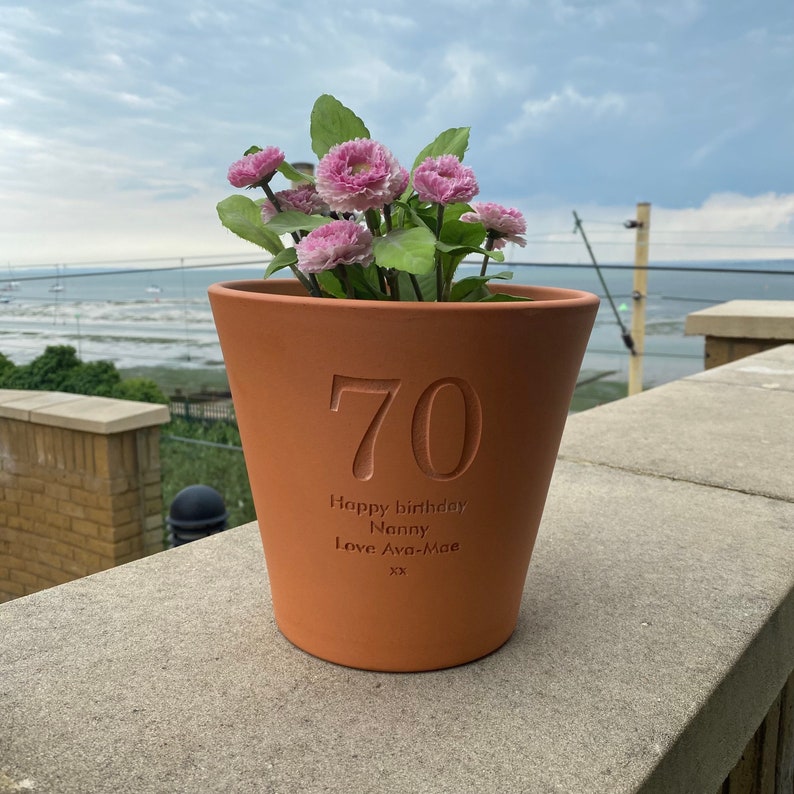 Personalised Birthday Flower Pot - Etsy UK