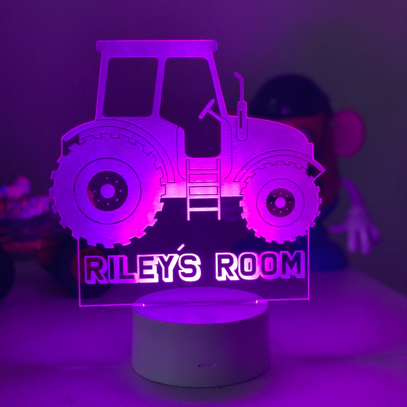 Personalised Tractor Night Light - Etsy UK