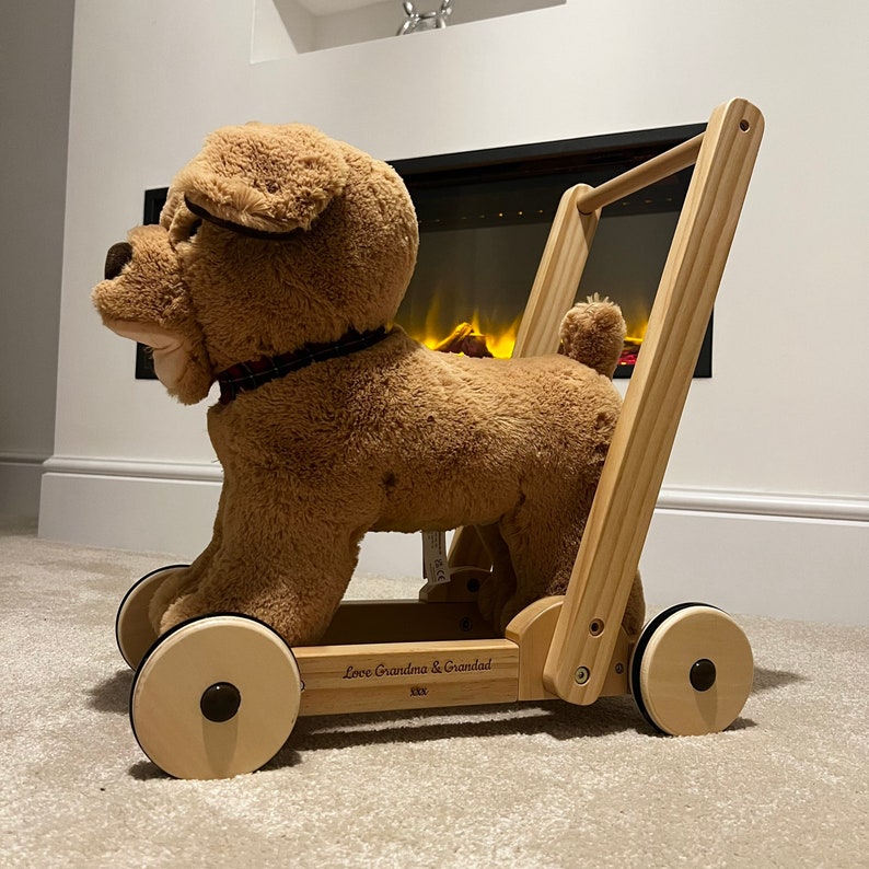 Personalised Dexter Dog Baby Walker | Plush Push Along Toys - Etsy