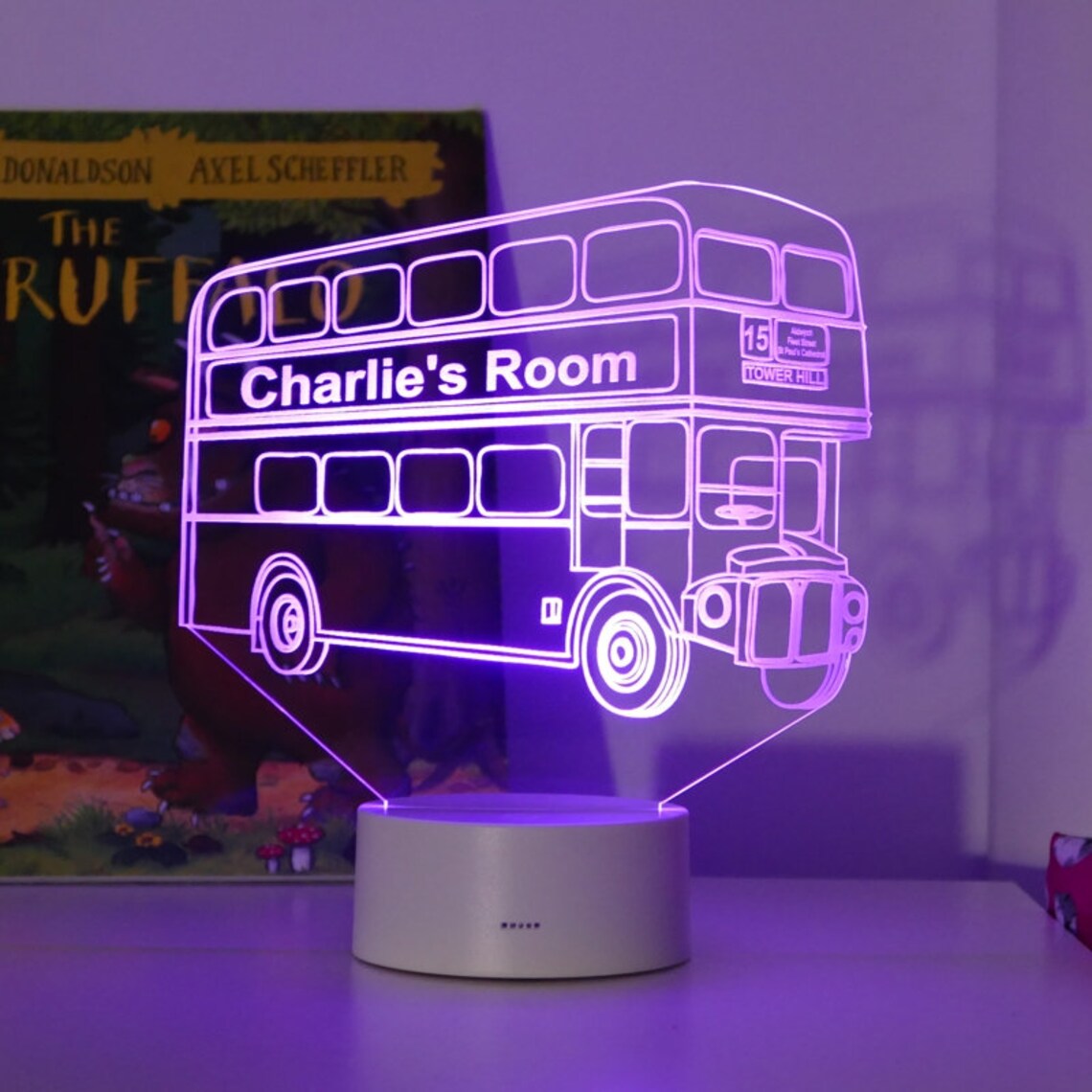 London Bus Night Light Personalised Routemaster Night Lamp | Etsy UK