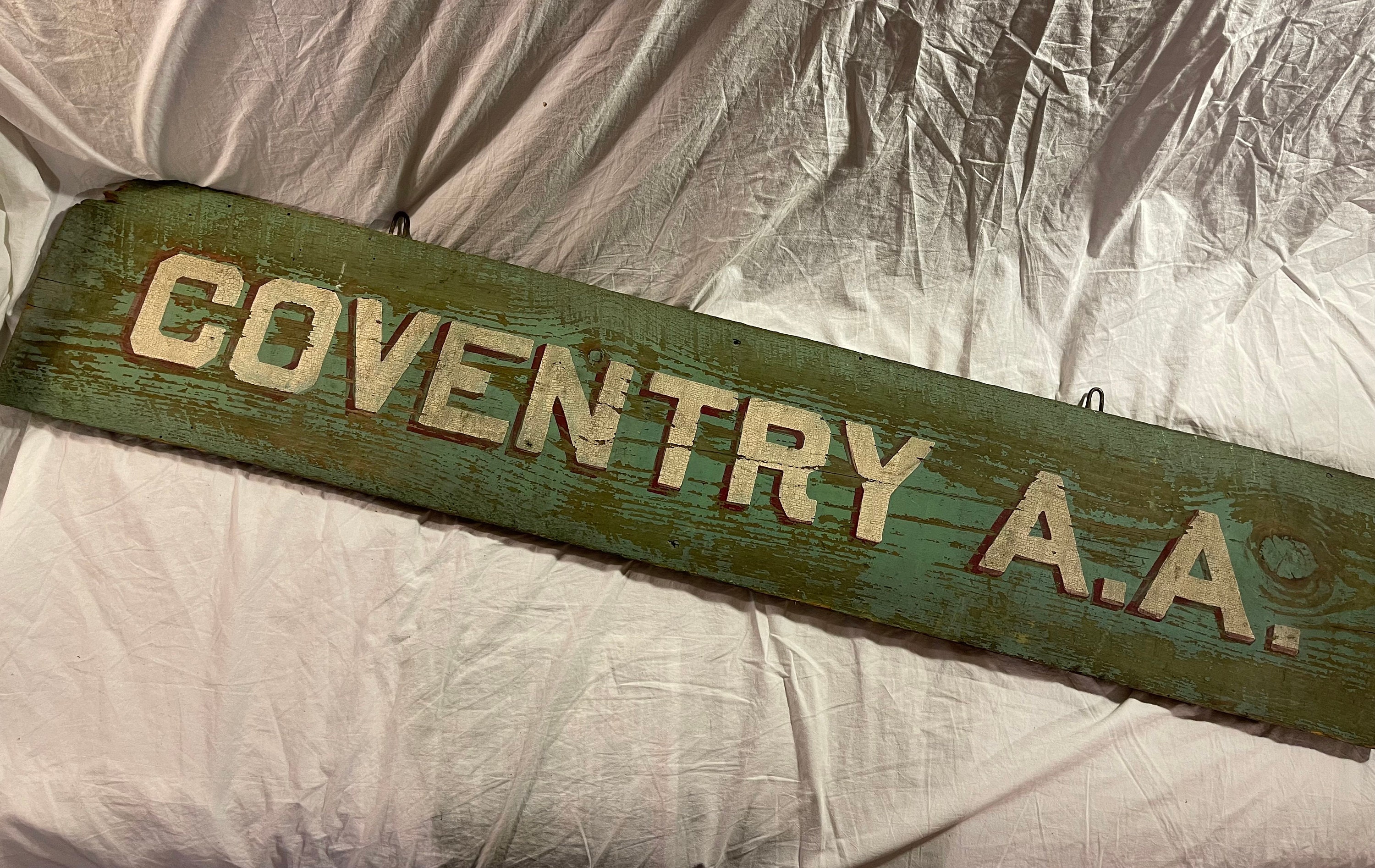 Large Antique Wooden Folk Art Painted Trade Sign COVENTRY AA - Etsy