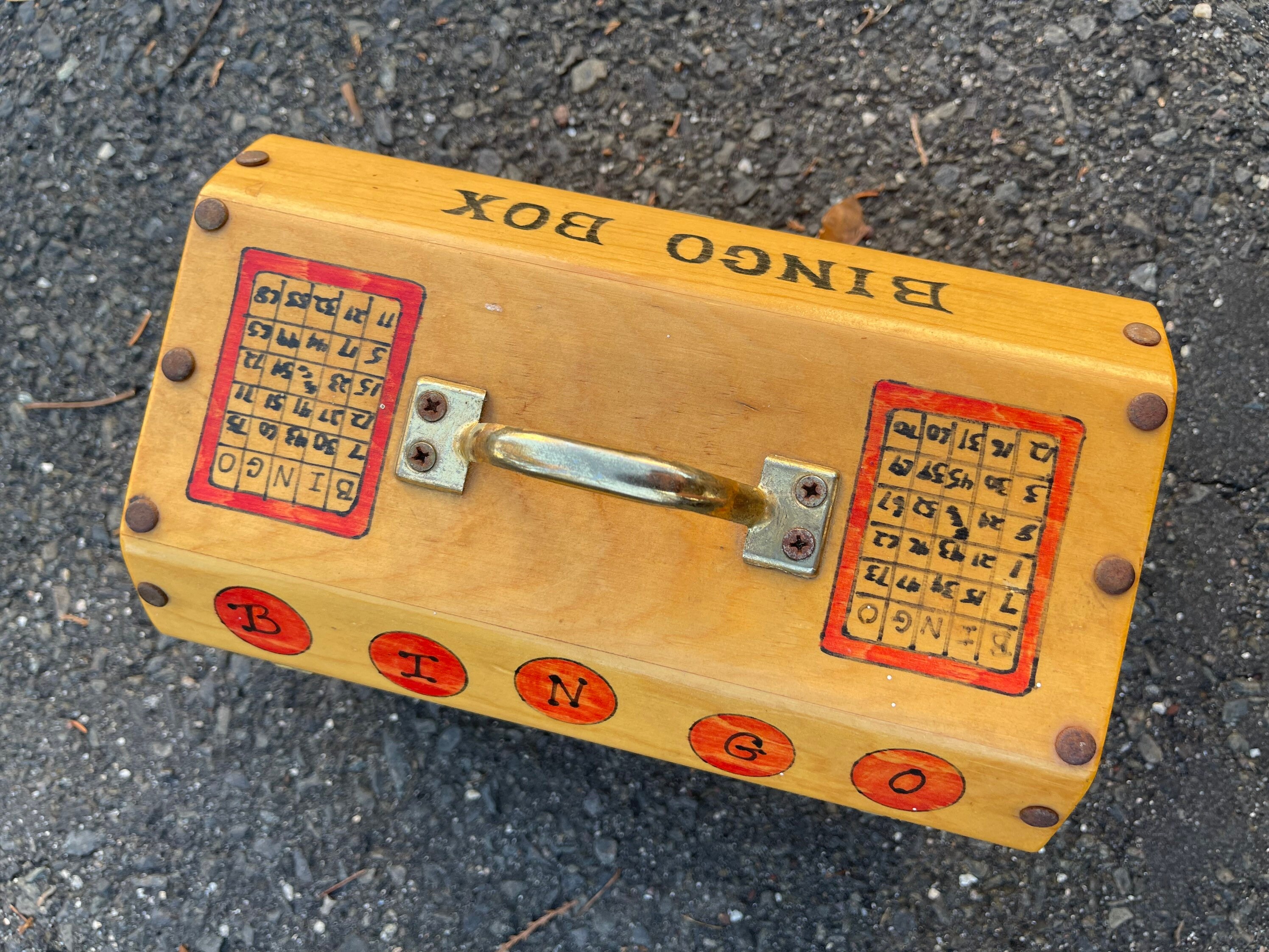 Super FUN Vintage Original Folk Art Decorated Bingo Box - Etsy