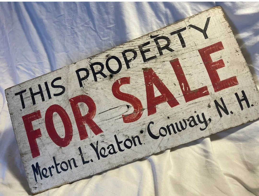 Antique Folk Art Painted FOR SALE Sign Conway NH New Hampshire - Etsy