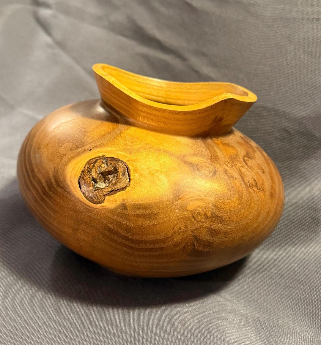 Treen Turned Wooden Mulberry Vase Signed & Dated Vessel Peter Teubel - Etsy