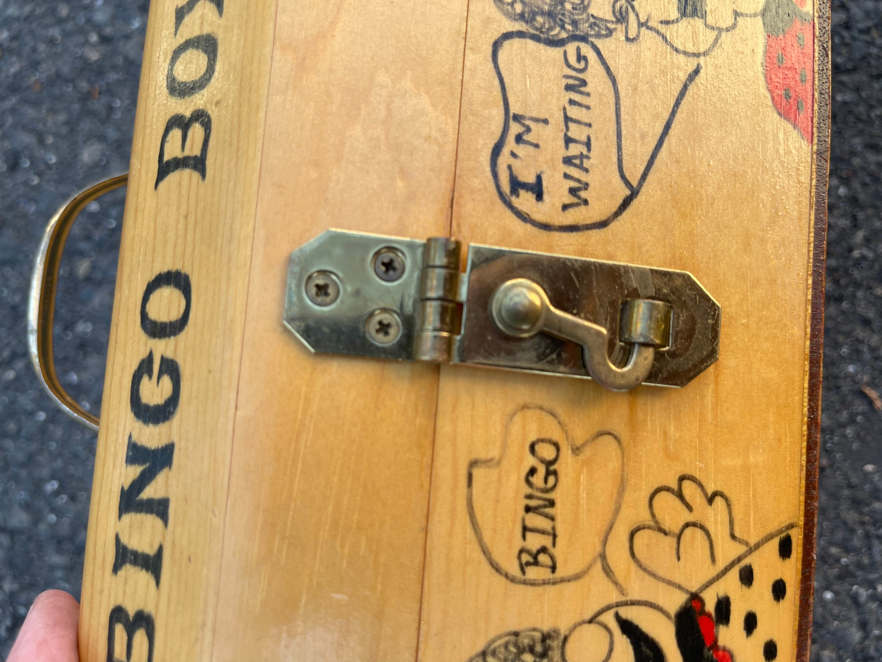 Super FUN Vintage Original Folk Art Decorated Bingo Box - Etsy