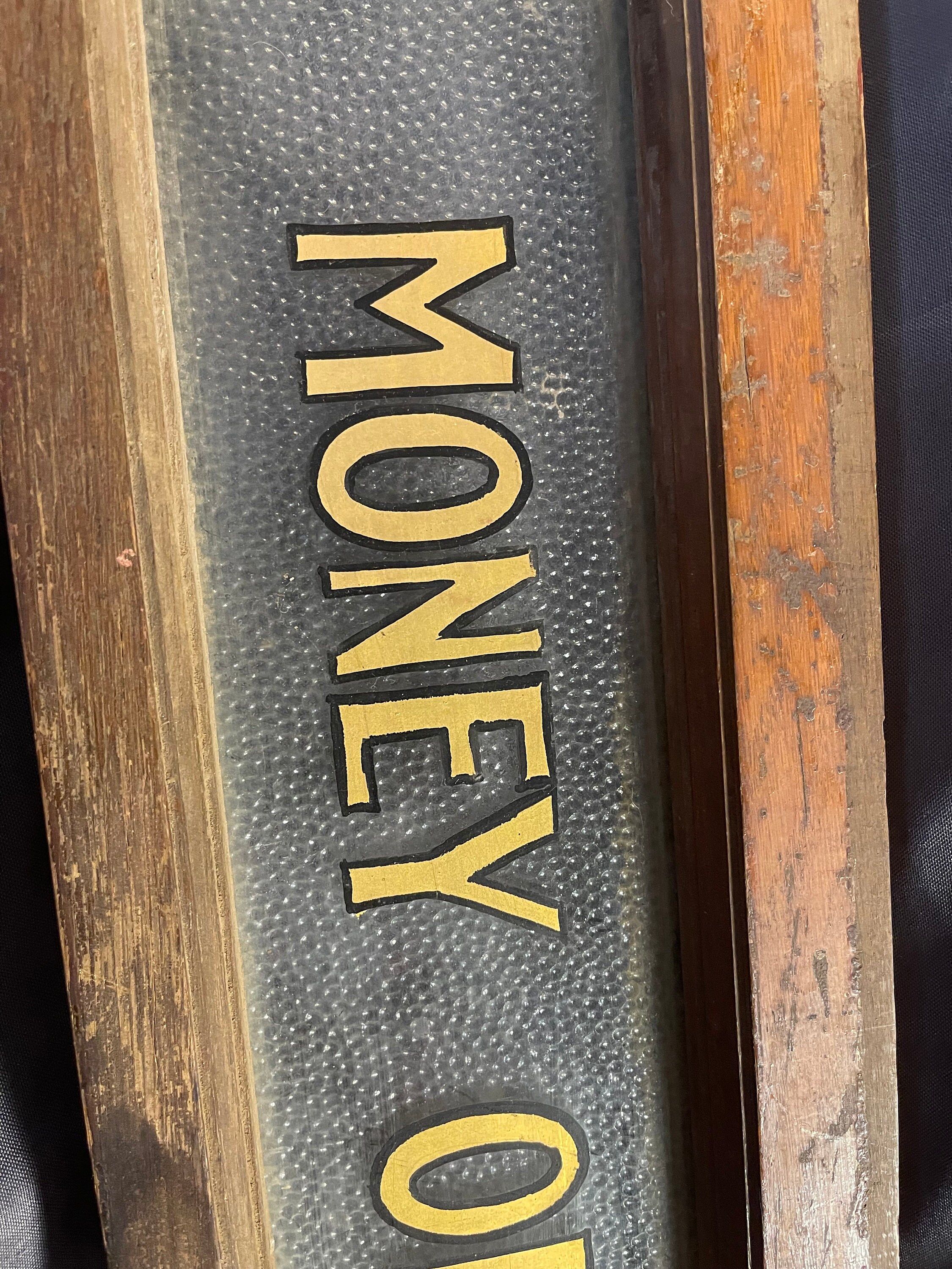 Antique Original MONEY ORDERS Window Architectural Salvage Advertising ...