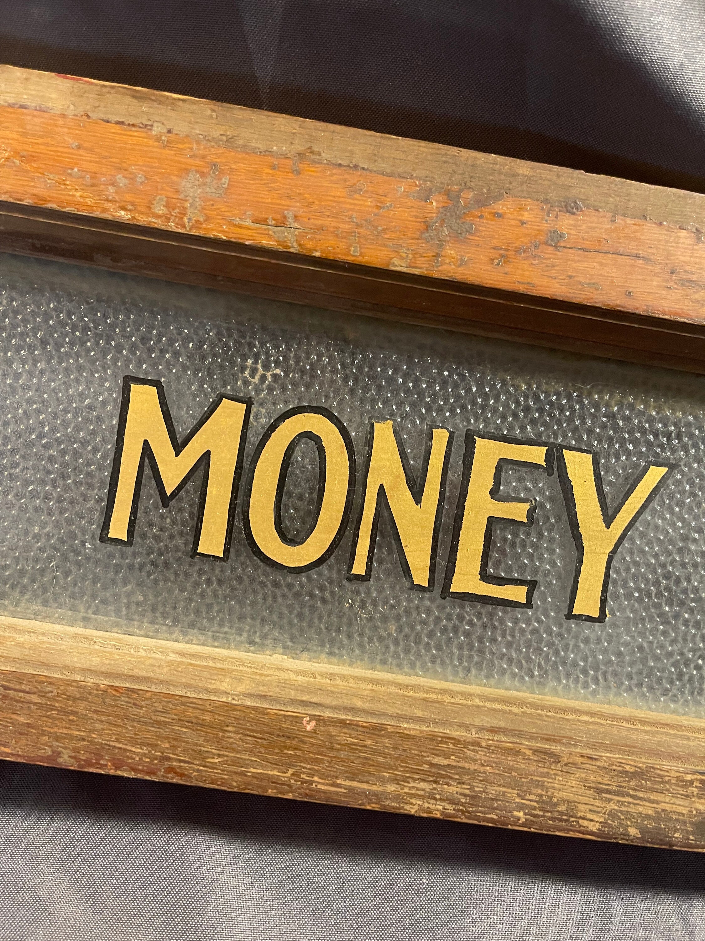 Antique Original MONEY ORDERS Window Architectural Salvage Advertising ...