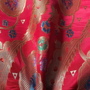 Red and Gold Tibetan Brocade - Etsy