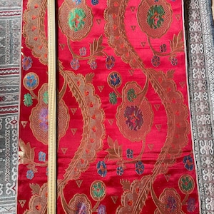Red and Gold Tibetan Brocade - Etsy