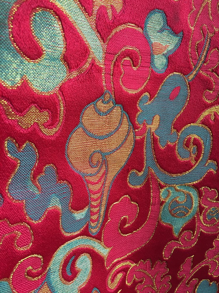 Tibetan Fabric Brocade, Eight Auspicious Symbols Altar Fabric - Etsy