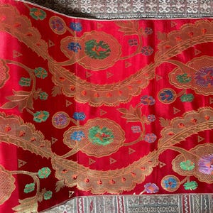Red and Gold Tibetan Brocade - Etsy