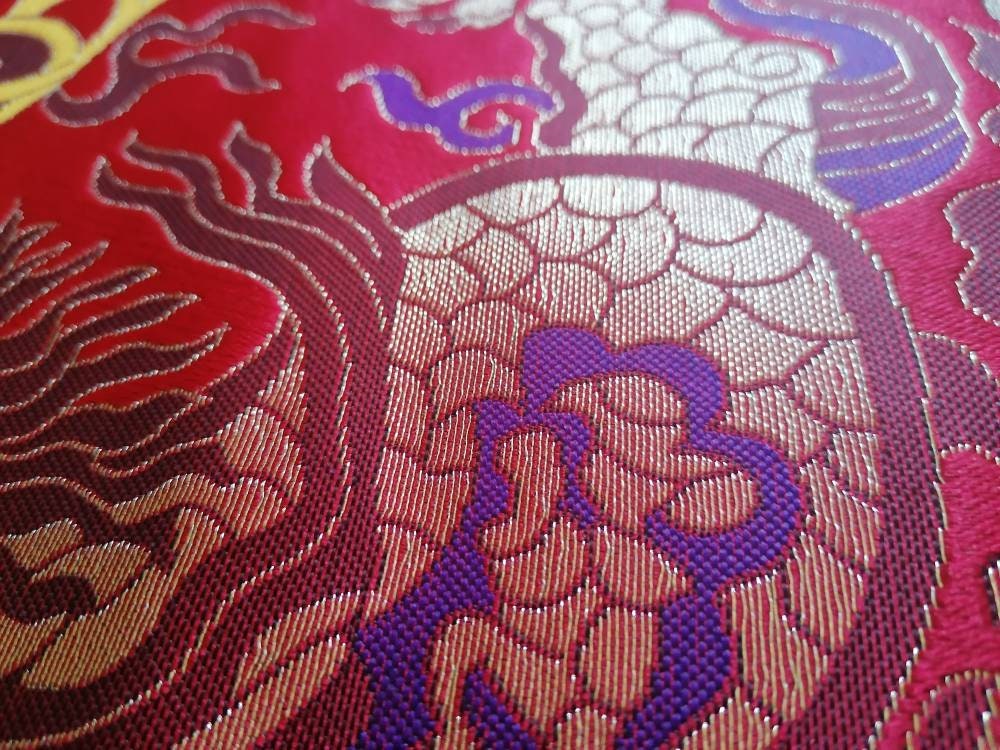 Red Tibetan Brocade With Dragon - Etsy UK