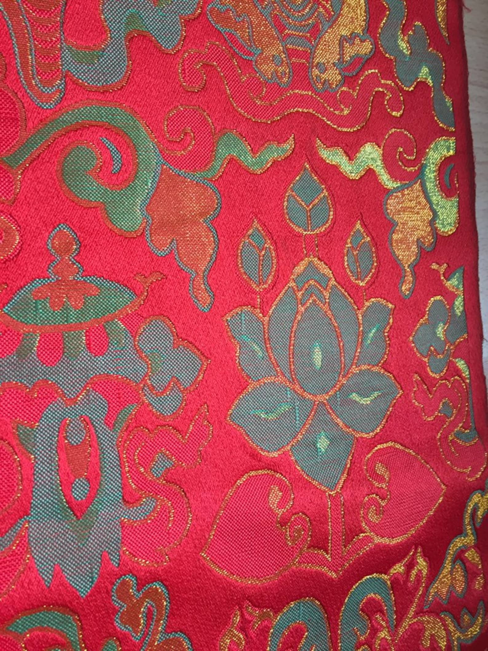 Tibetan Fabric Brocade, Eight Auspicious Symbols Altar Fabric - Etsy