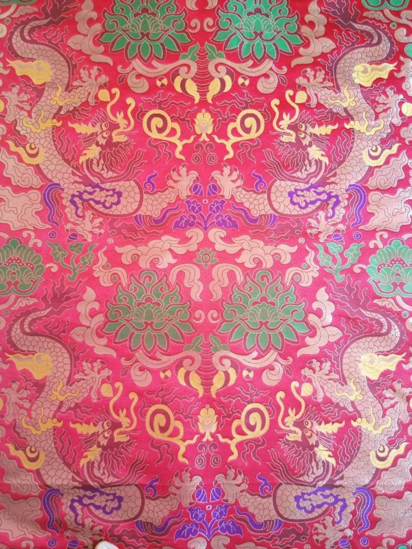 Red Tibetan Brocade With Dragon - Etsy UK