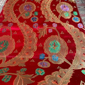 Red and Gold Tibetan Brocade - Etsy