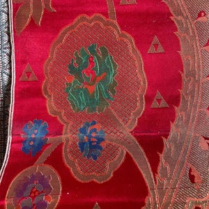 Red and Gold Tibetan Brocade - Etsy