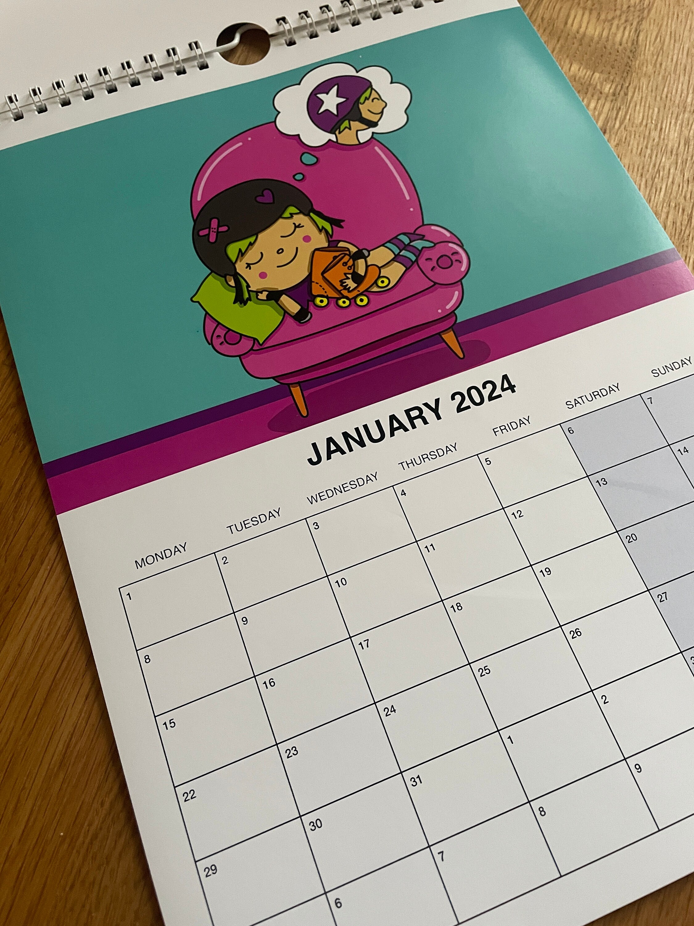 Roller Derby Calendar Dates, Skates and Mates - Etsy