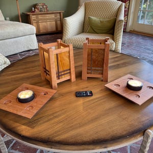 Frank Lloyd Wright Inspired Prairie Style Lantern and Base With ...