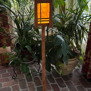 Frank Lloyd Wright Inspired Prairie Style Lantern and Base With ...
