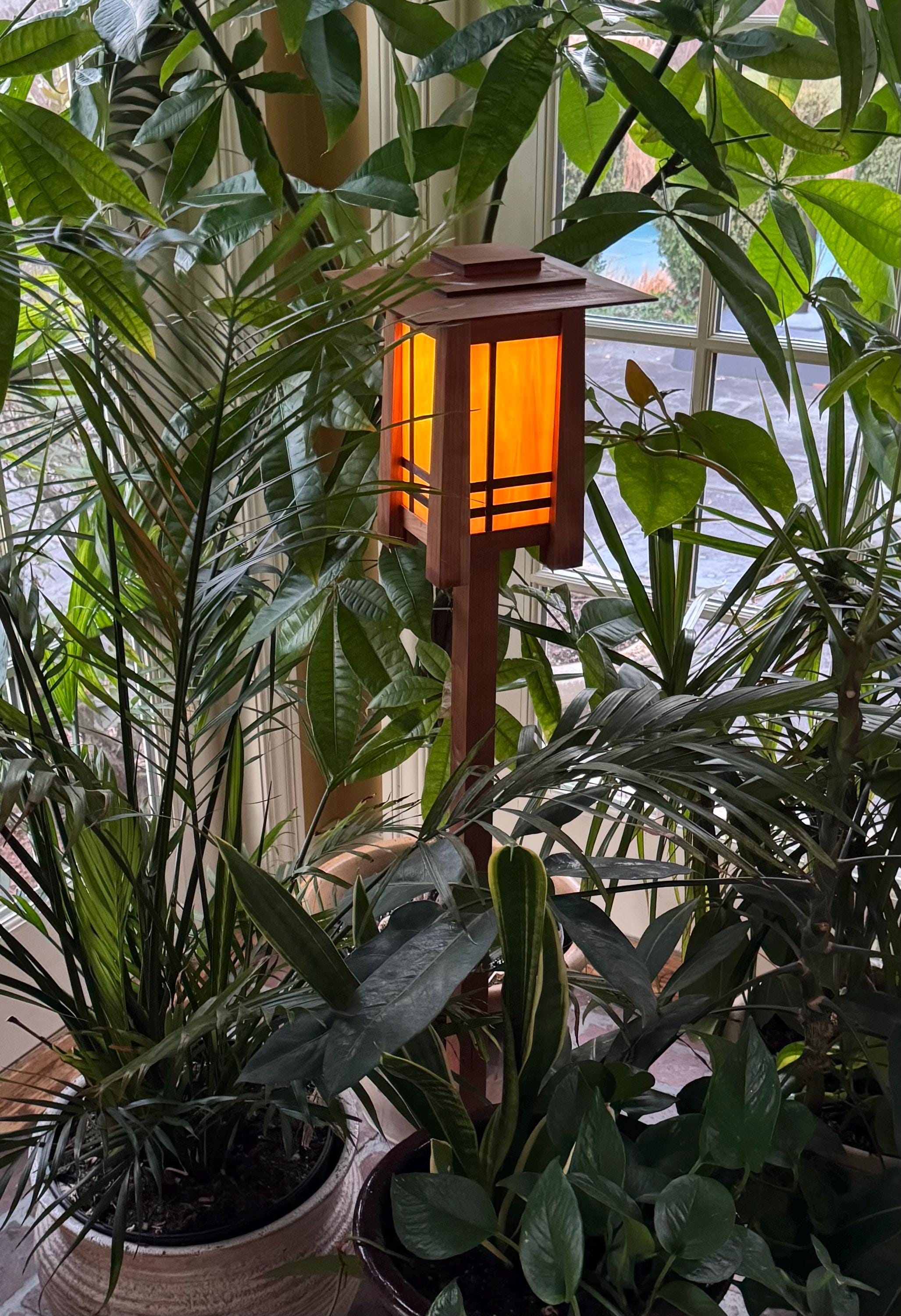 Frank Lloyd Wright Inspired Prairie Style Lantern and Base With ...