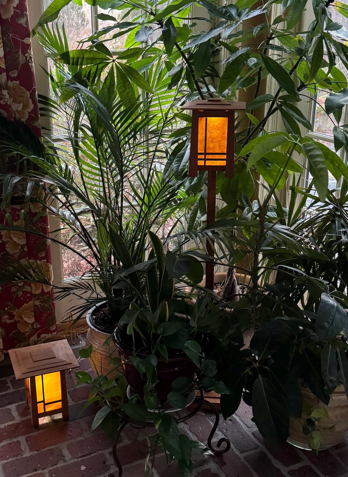 Frank Lloyd Wright Inspired Prairie Style Lantern and Base With ...