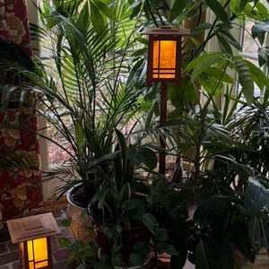 Frank Lloyd Wright Inspired Prairie Style Lantern and Base With ...