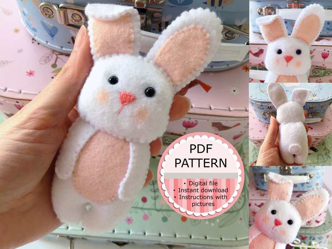 PDF Pattern / Sewing Pattern / Felt Doll - the Rabbit - Etsy