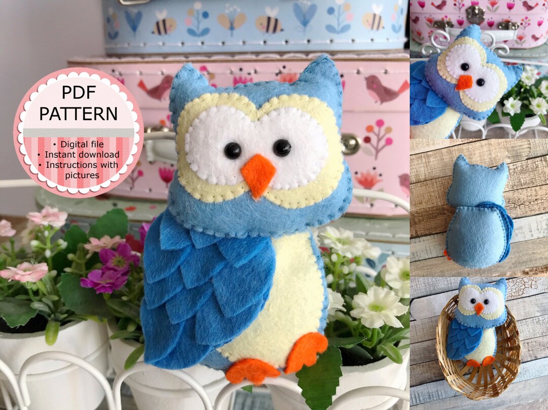 PDF Pattern / Sewing Pattern / Felt Pattern - the Owl - Etsy