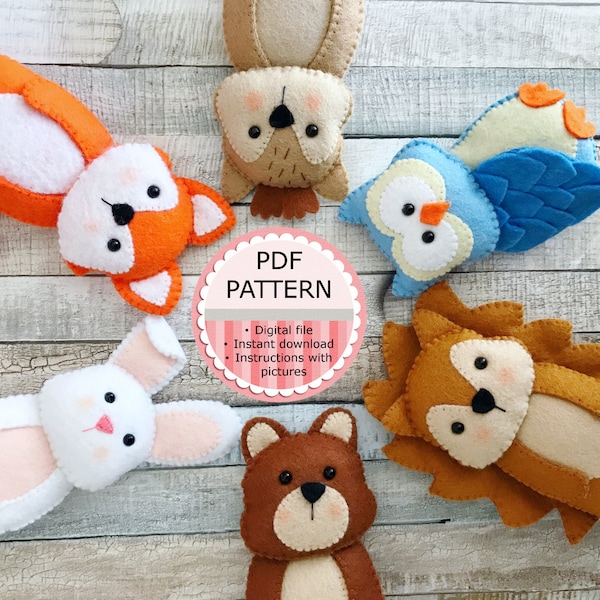 Felt Forest Animals - Etsy