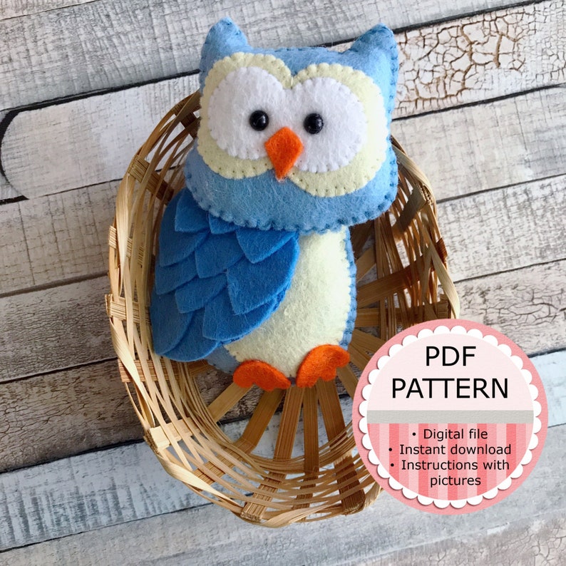 PDF Pattern / Sewing Pattern / Felt Pattern the Owl - Etsy