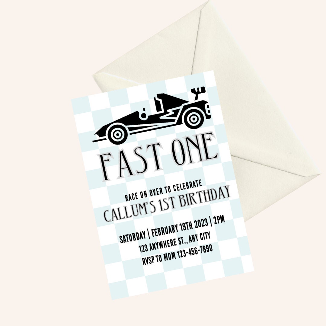 Fast One Birthday Invitation — A Party That Pops