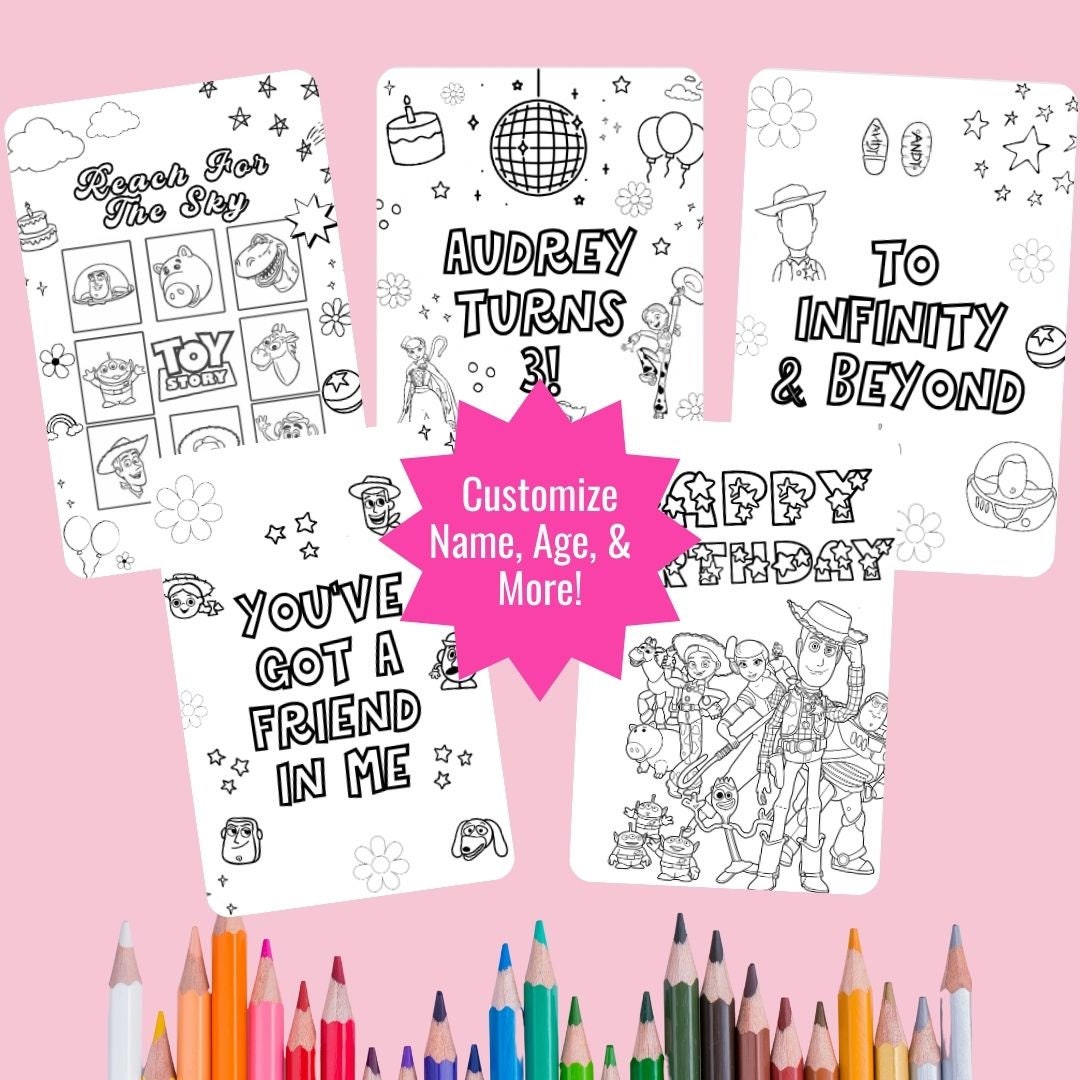 Girly Toy Story Coloring Sheet — A Party That Pops