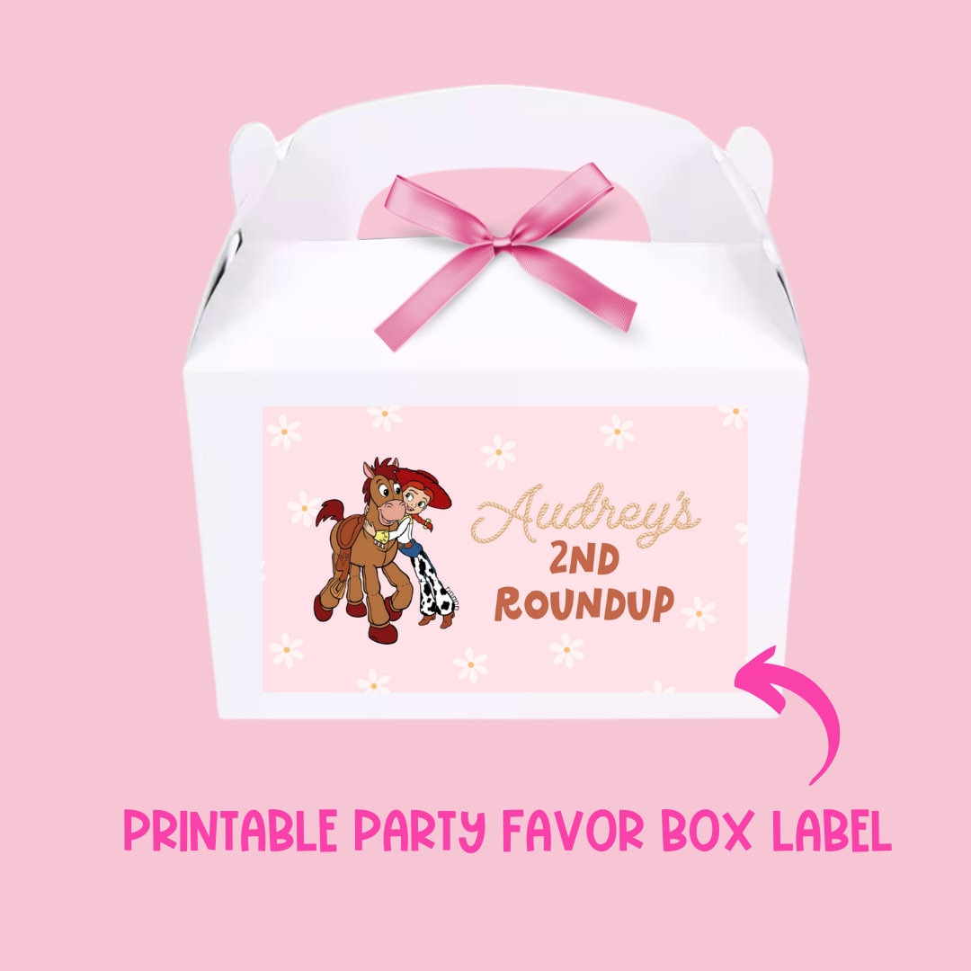 Toy Story Favor Box Label: Jessie Roundup Birthday (digital Template ...