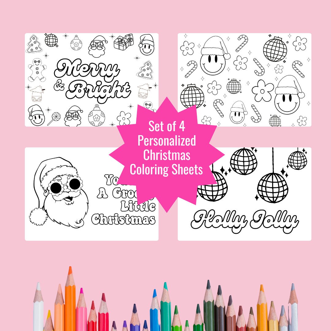 Groovy Christmas Coloring Sheet — a party that pops
