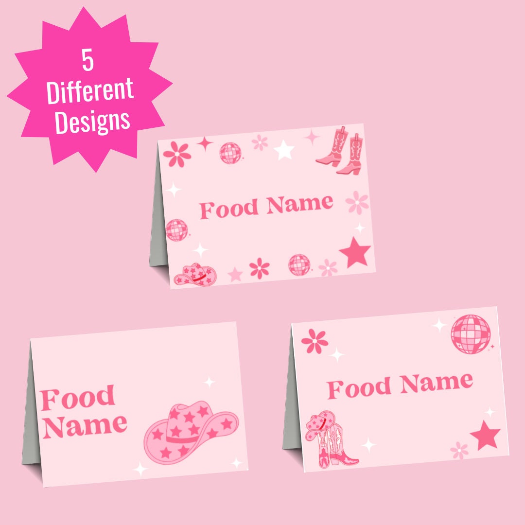 Disco Cowgirl Food Label, Rodeo Birthday Party Decor, Man I Feel Like I ...