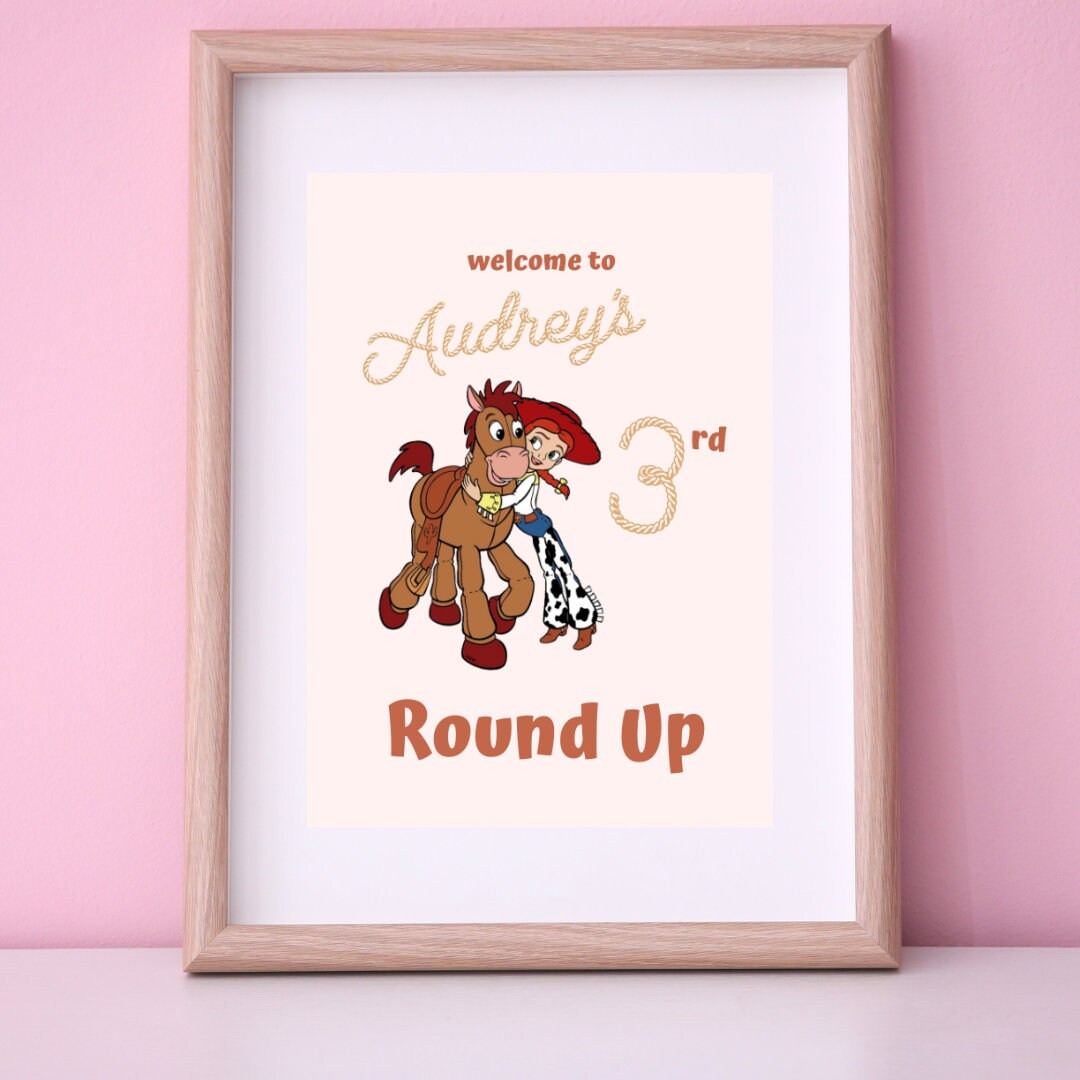 Pink Toy Story Welcome Sign — a party that pops