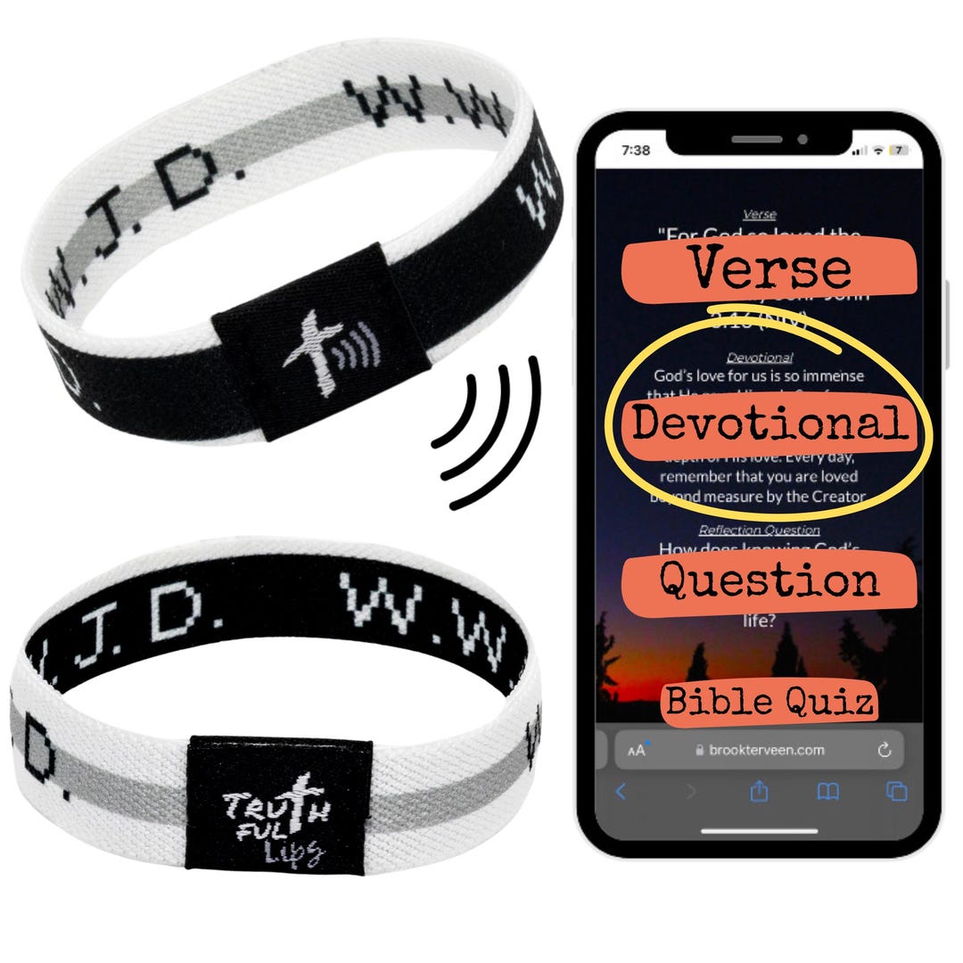 NFC Daily Devotional Bracelet: Tap for Bible Verse & Reflection - Etsy