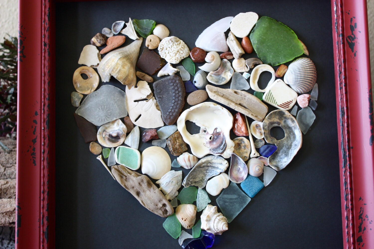 Sea Glass Art Beach Decor Nautical Beach House Wedding Beach Seaglass ...