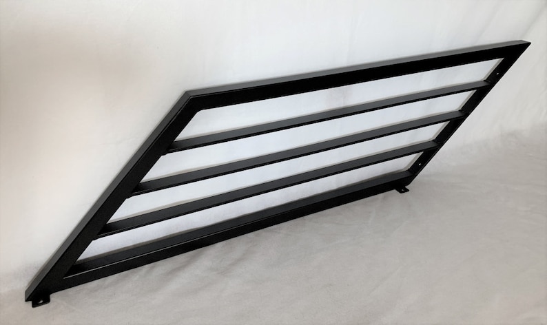 Horizontal Slat Steel Railing Modern Knee Wall Staircase - Etsy