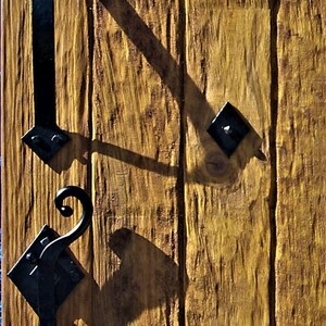 Rustic Wood Gate; Artisan Crafted Hacienda, Ranch, Southwestern, Tuscan ...
